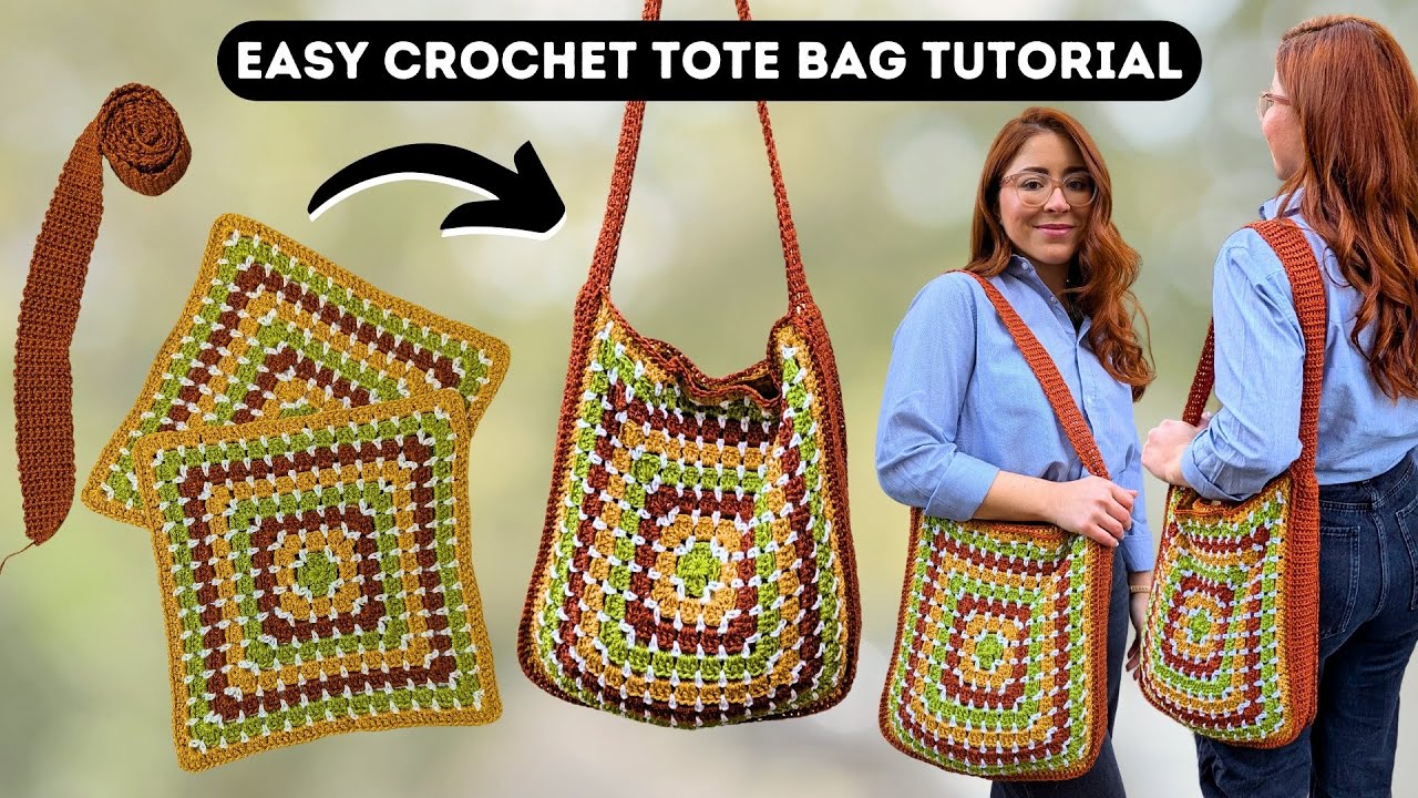 Easy Crochet Tote Bag Tutorial Step by Step | Crochet Bag DIY | Brunaticality