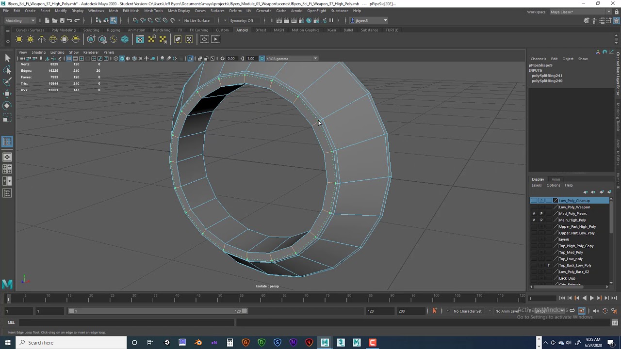 ANI 150 Modeling Sci Fi Weapon Part 18