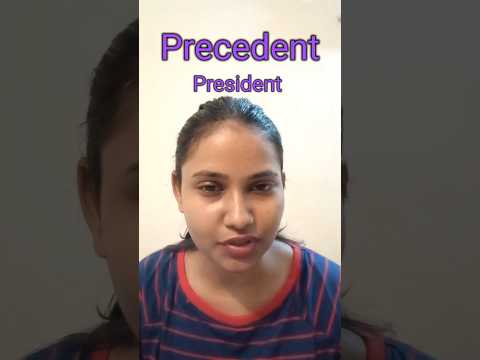 Precedent vs President: Pronunciation & Meaning Explained! #shorts #english #improveyourenglish