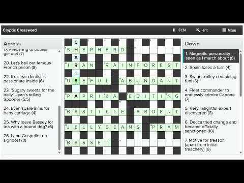 Can this #crypticcrossword be solved in 3 minutes?