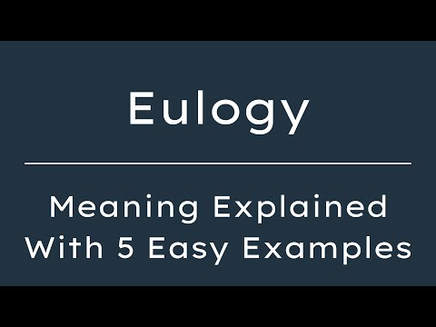 What does Eulogy mean? Eulogy Meaning in English With 5 Example Sentences