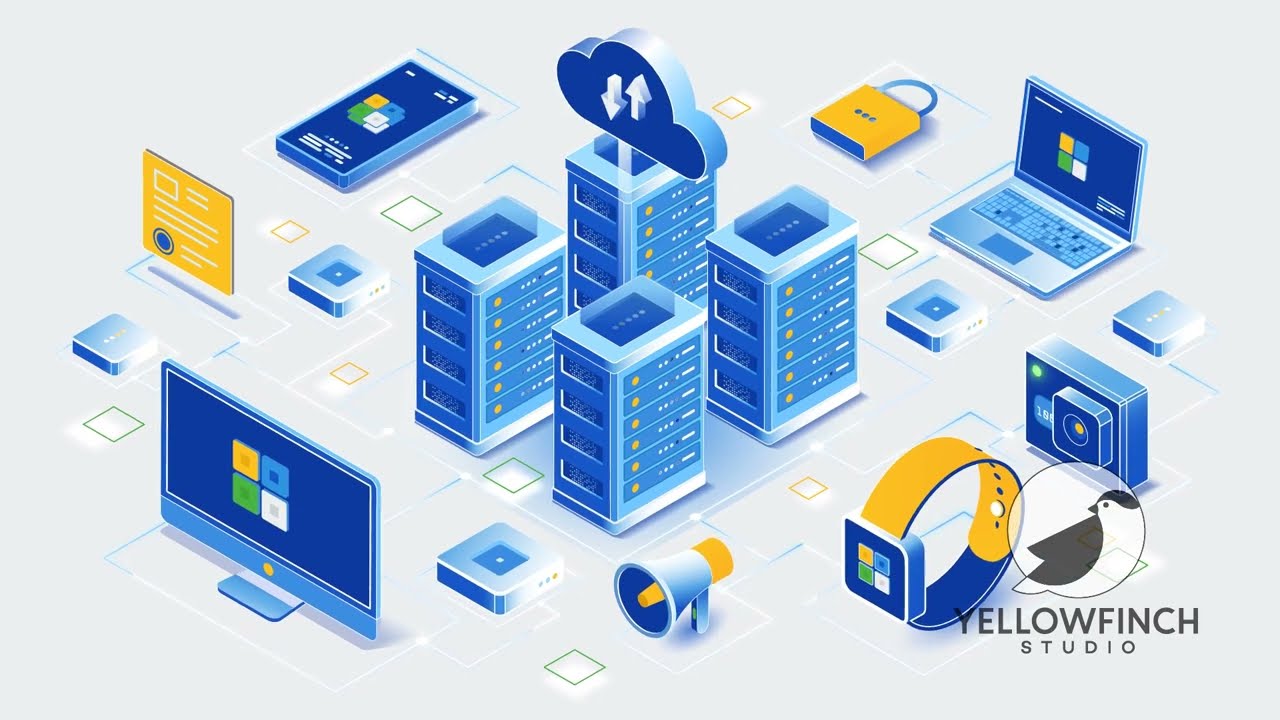 Portfolio Isometric Animation: Cloud Services