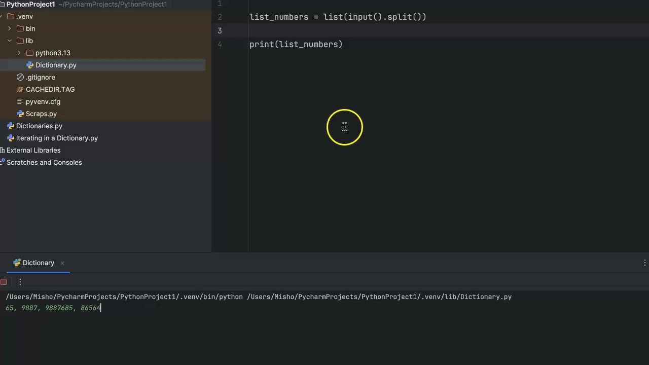 Python for beginners: Multiple inputs in one / single line with Python using .split() function