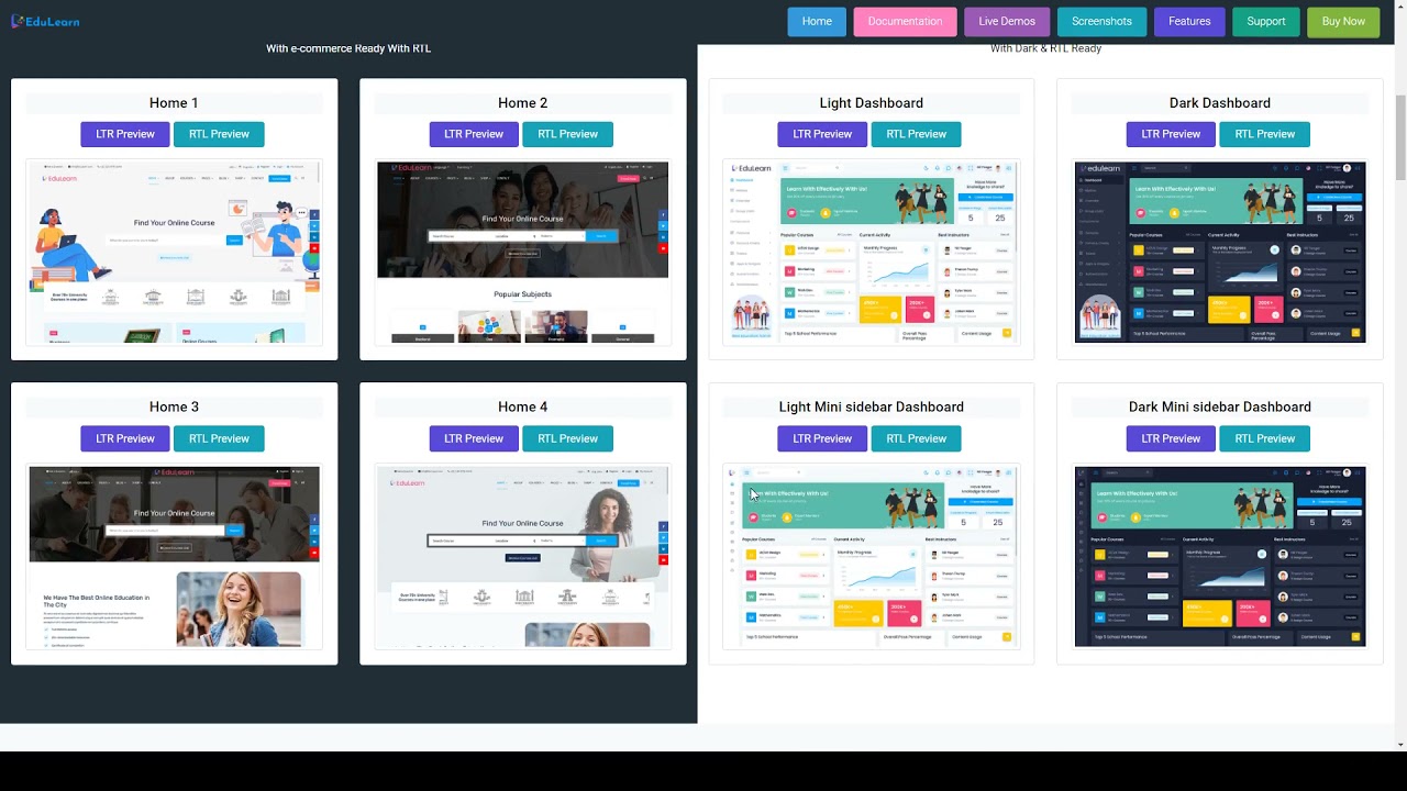 Edulearn - Education Learning Management System Admin Template learning admin