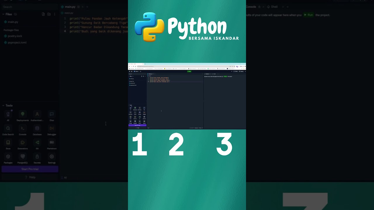 Mudahnya Python Programming : Cerita Replit #pythonforbeginners #python @labeylaacademy