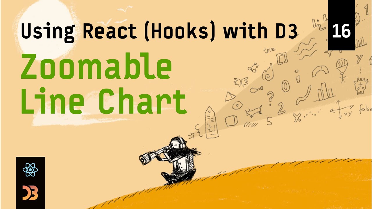 Using React (Hooks) with D3 – [16] Zoomable Line Chart