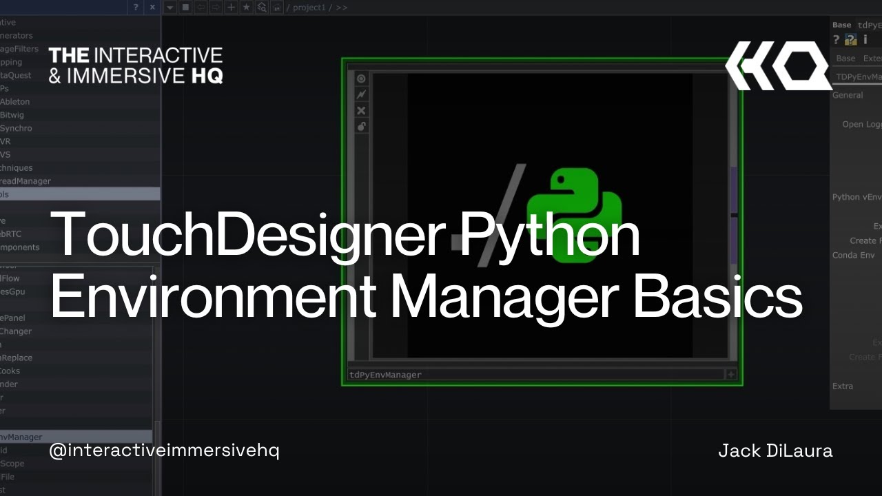 TouchDesigner Python Environment Manager Basics