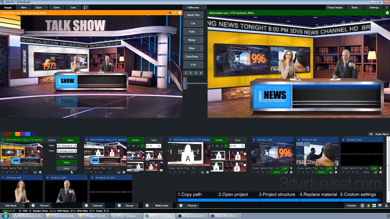 Video Tutorial - Virtual Studio 117A For vMix