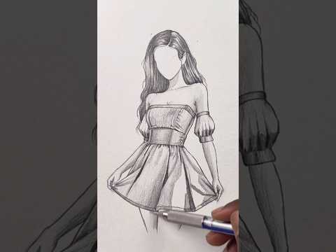 Beautiful girl drawing easy ✍️😱 #artworks #drawingtutorial