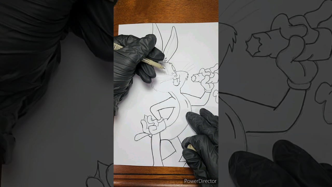 Drawing Bugs Bunny Timelapse #shorts