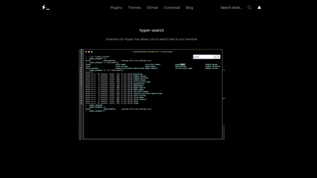 Customizing Hyper Terminal: Install Hyper Search Plugin