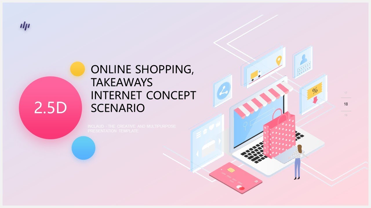 PPT Template Internet Shopping Concept