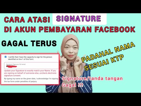 CARA ATASI SIGNATURE DI AKUN PEMBAYARAN FACEBOOK SELALU GAGAL||FACEBOOK PROFESIONAL