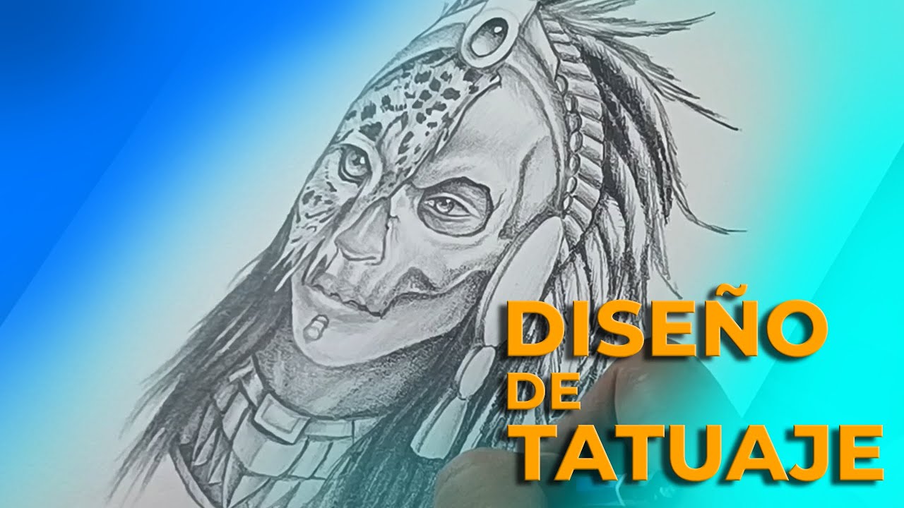 DISEÑO DE TATUAJE : este GUERRERO AZTECA es diferente a todo lo que haz visto! 😍🤩