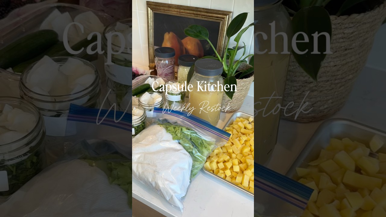 Restocking My Kitchen Like a Closet-Capsule Cooking #mealprep
