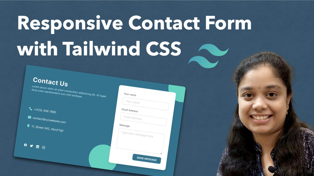 Responsive Contact Section using Tailwind CSS