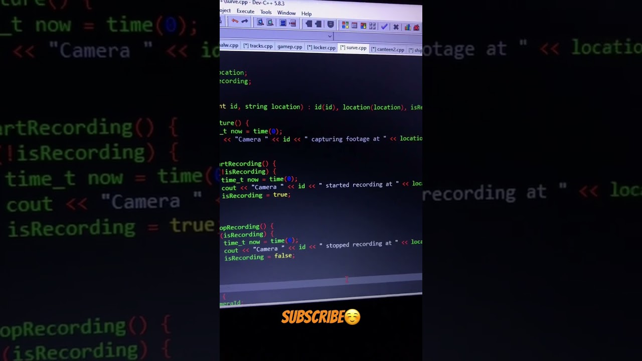 surveillance IDE dev c++ #cppprogramming
