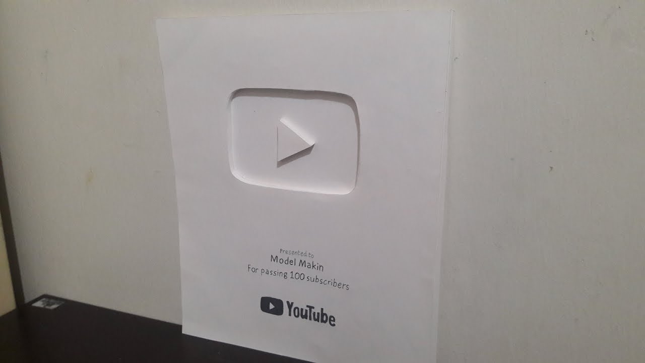 Paper Play Button | 100 subscribers | Model Makin