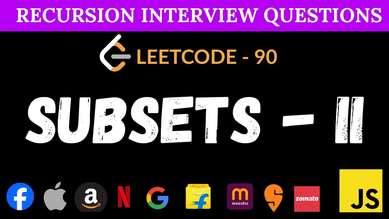 Leetcode 90 - Subsets II | Recursion & Backtracking JavaScript Solution