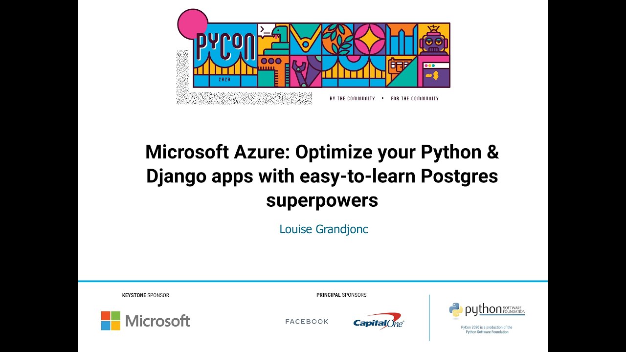 Sponsor Workshop: Louise Grandjonc - Optimize Python & Django apps with Postgres superpowers