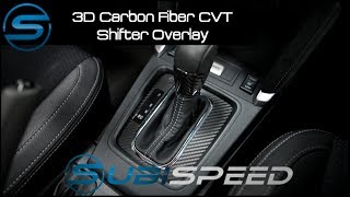 3D Carbon Fiber CVT Shifter Overlay - 15+ WRX CVT / 15-18 Forester CVT ...