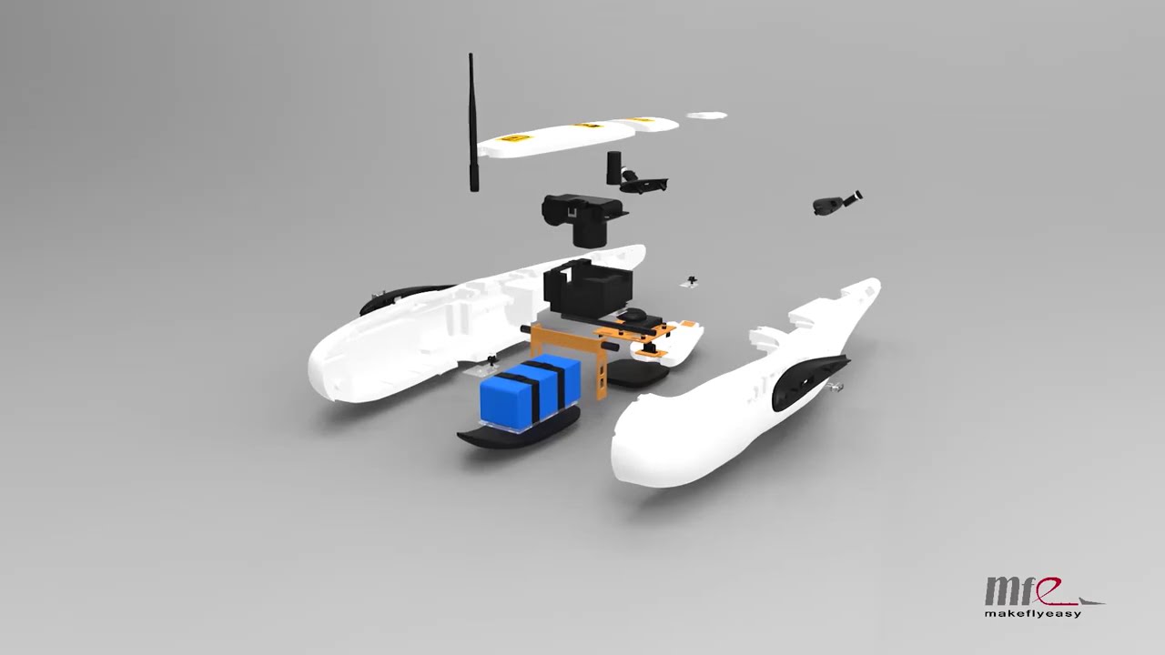 Makeflyeasy Believer Aerial Survey Carrier Fixed-wing mapping UAV Double-engine