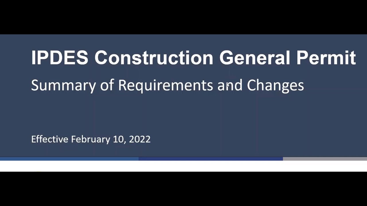 IPDES 2022 Construction General Permit CGP Presentation