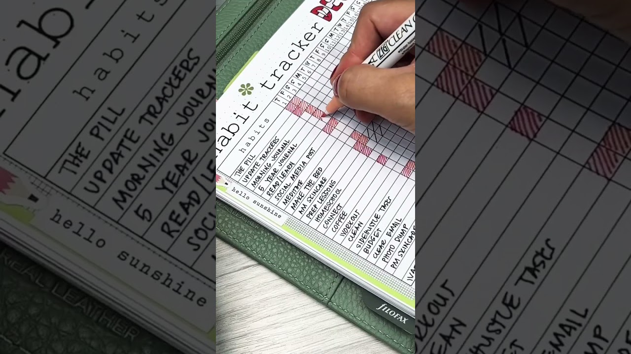 I love the first markings on a new #habittracker. Do you track your habits? #setroutines