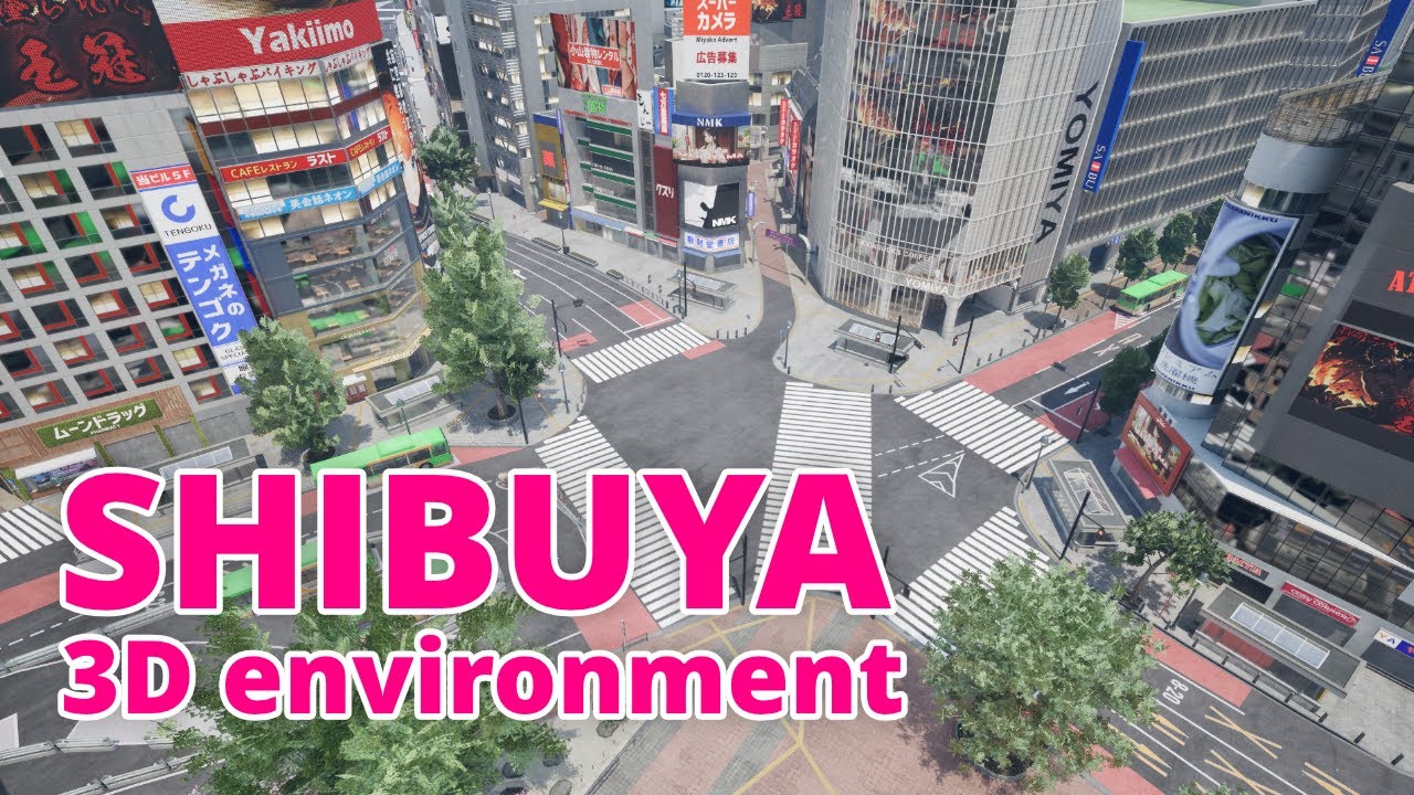 Shibuya Crossing 3D environment