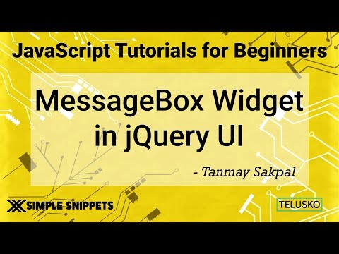 Learn Message Box Widget in JQuery UI - Mind Luster