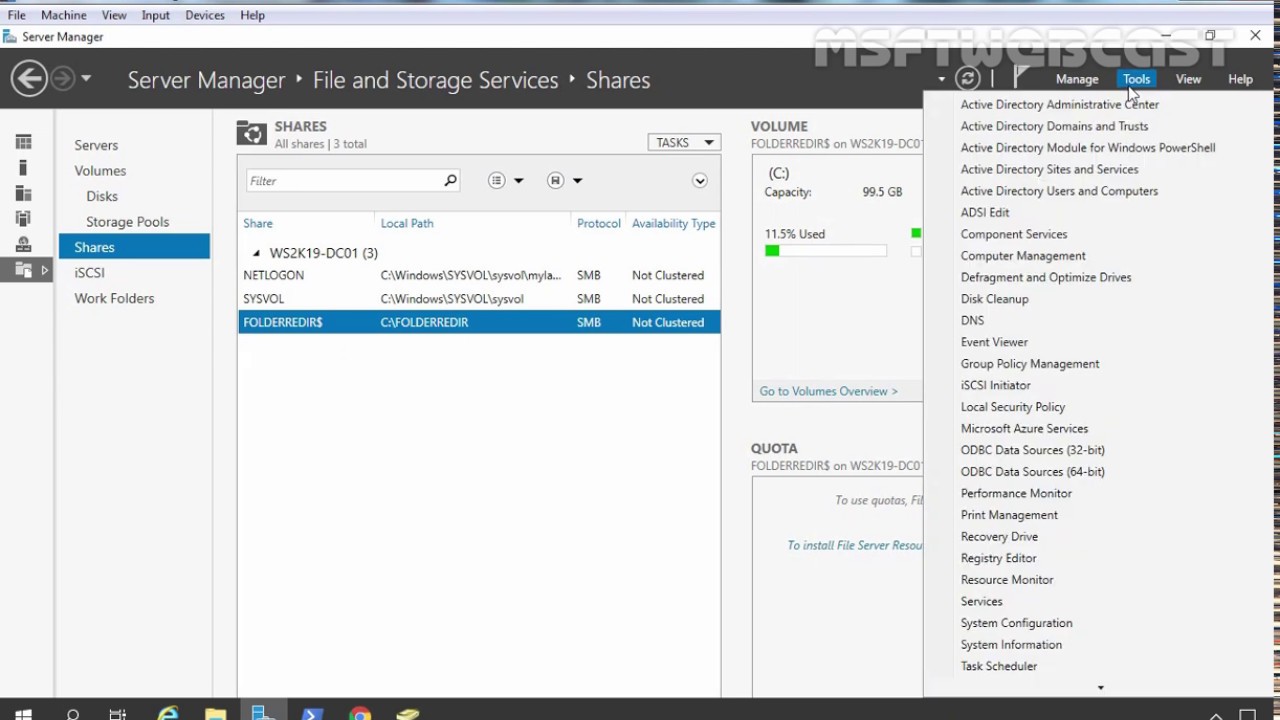 Deploy Folder Redirection in Windows Server 2019