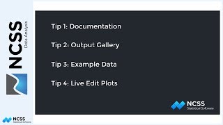 NCSS Quick Tips 1 - Video | NCSS Statistical Software | NCSS.com