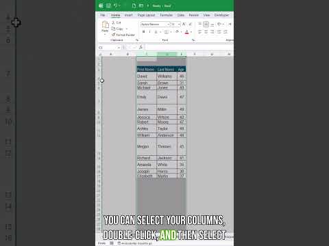 AutoFit Columns & Rows in Excel One Click Trick!
