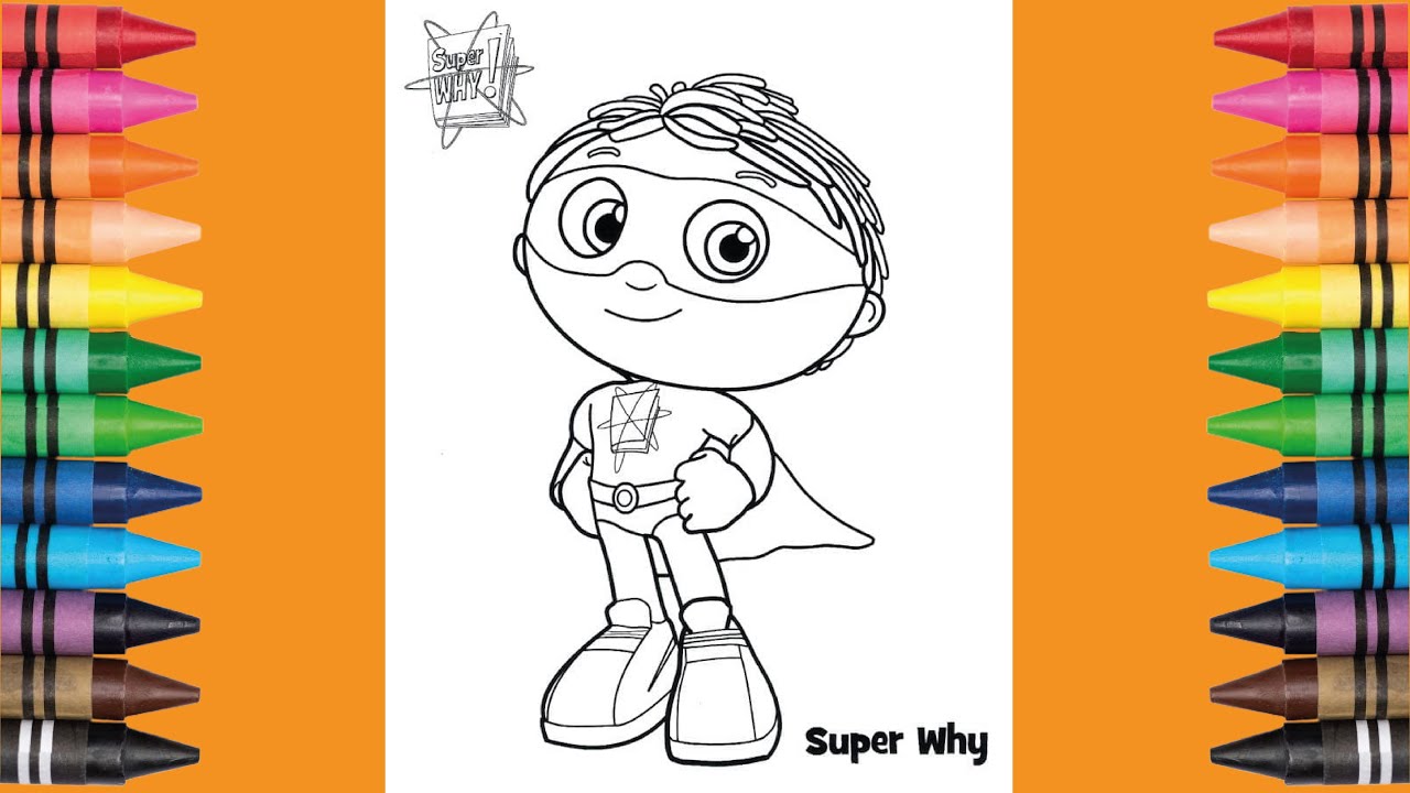 How to Colour Super Why | Cartoon Coloring with Markers | Happy Coloring World