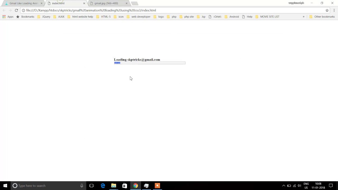 Gmail Like Loading Animation Using CSS3