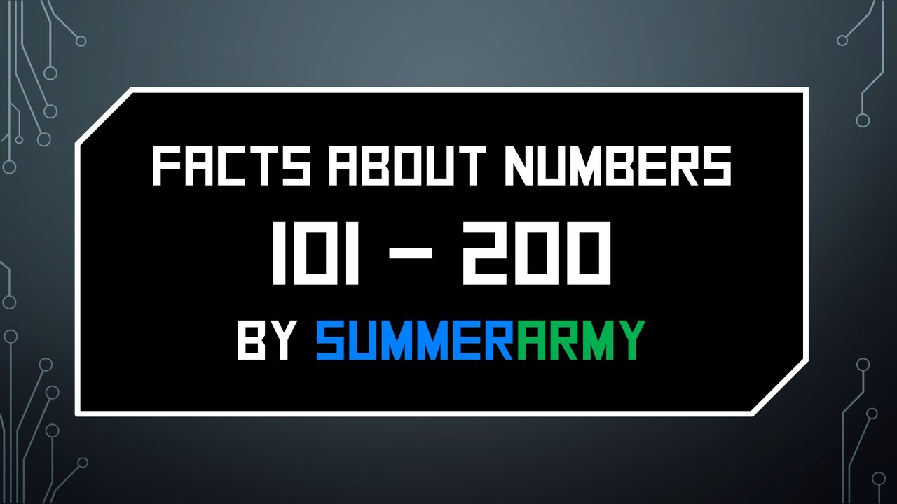 Facts About Numbers (101-200)