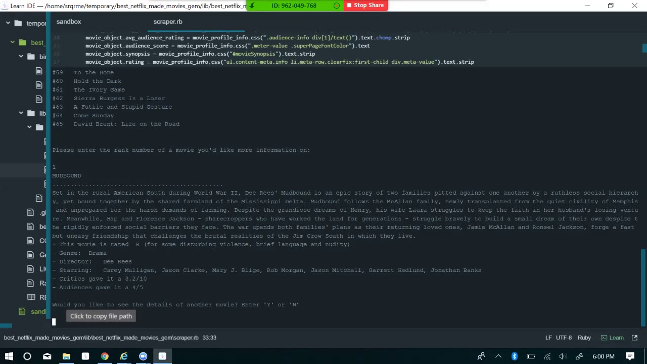 CLI Data Gem Protfolio Project Demo