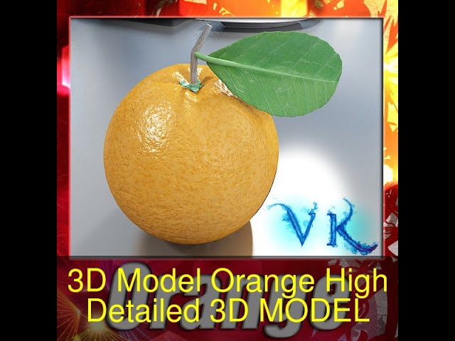 3D Model Orange High Detailed 3D Model - FlatPyramid