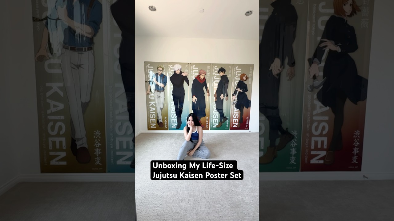 Unboxing My Life Size Jujutsu Kaisen Poster Set! #jujutsukaisen #nanami #gojo #megumi #yuji #nobara