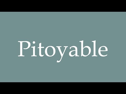 How to Pronounce ''Pitoyable'' (Pitiful) Correctly in French