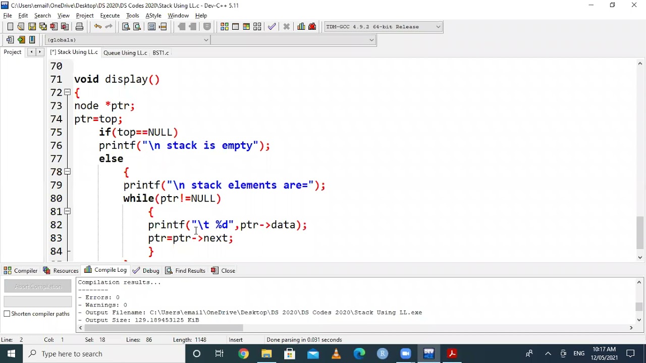 Data Structure Practical Part-II
