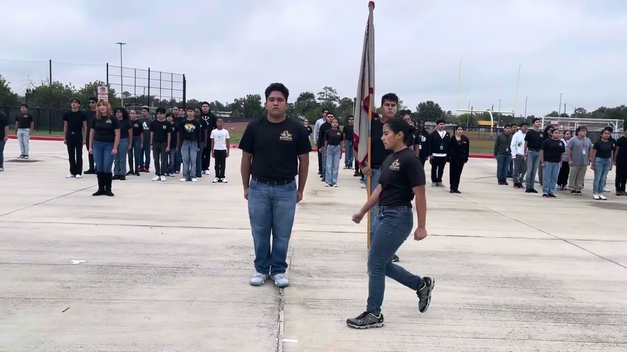 Sam Houston JROTC battalion formation