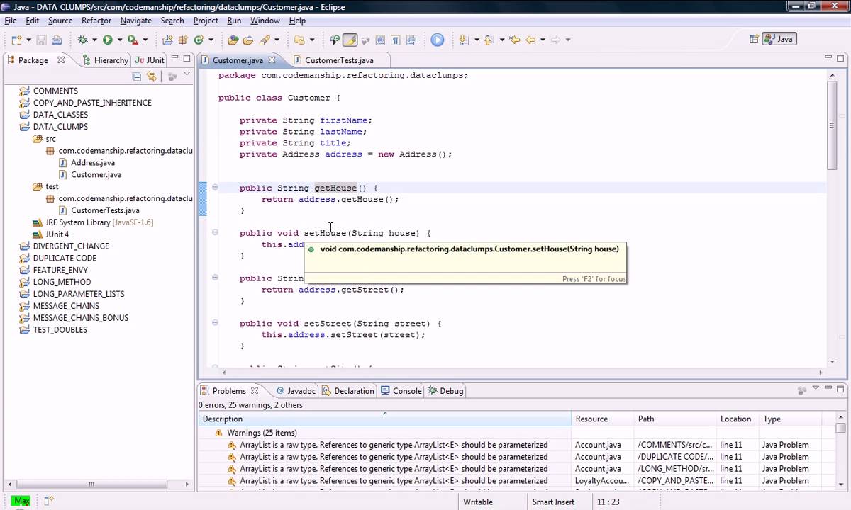 Codemanship's Code Smell Of The Week - Data Clumps