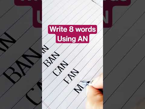 8 words with AN neat and clean handwriting practice #shorts #writing