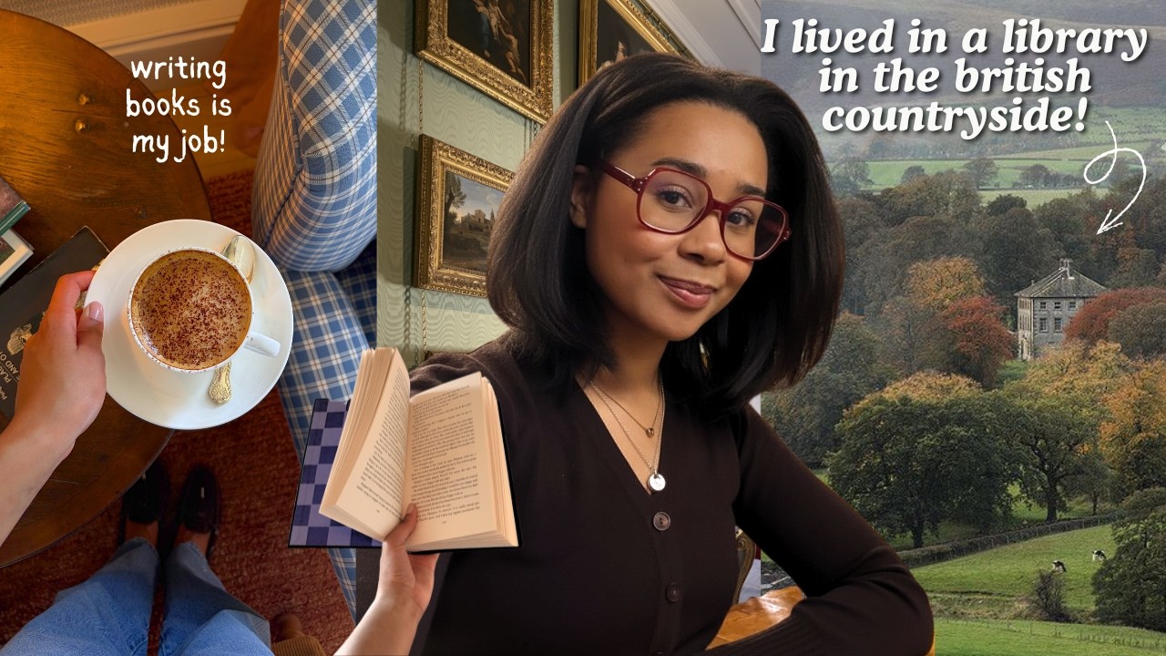 WRITING a NEW BOOK vlog!🪄☕️🇬🇧 | living in a DARK ACADEMIA library!