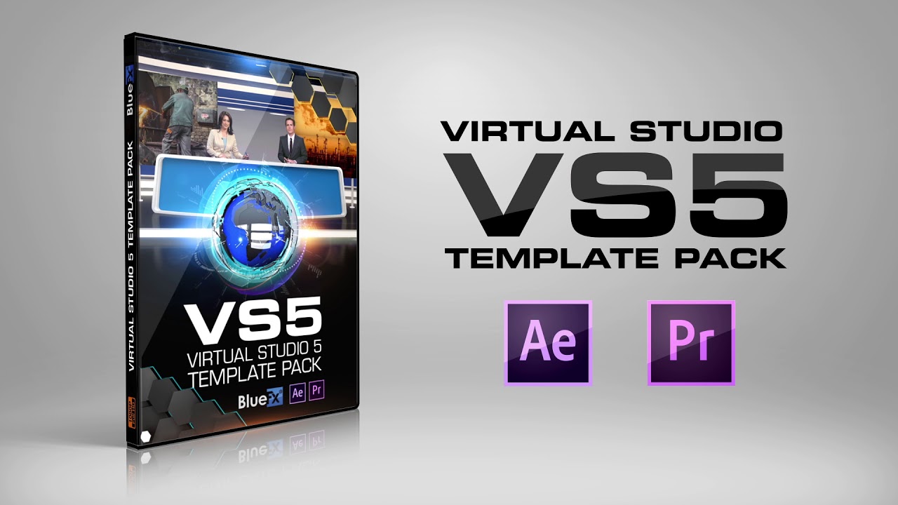 Virtual Studio 5 After Effects and Premiere Pro template pack