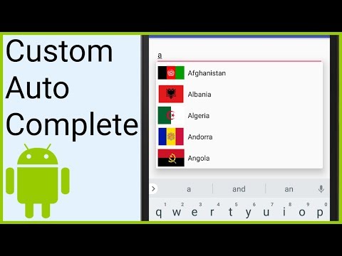 Learn AutoCompleteTextView with Custom Adapter Part 1 ROW LAYOUT MODEL ...