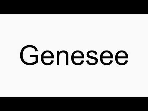 How to pronounce Genesee