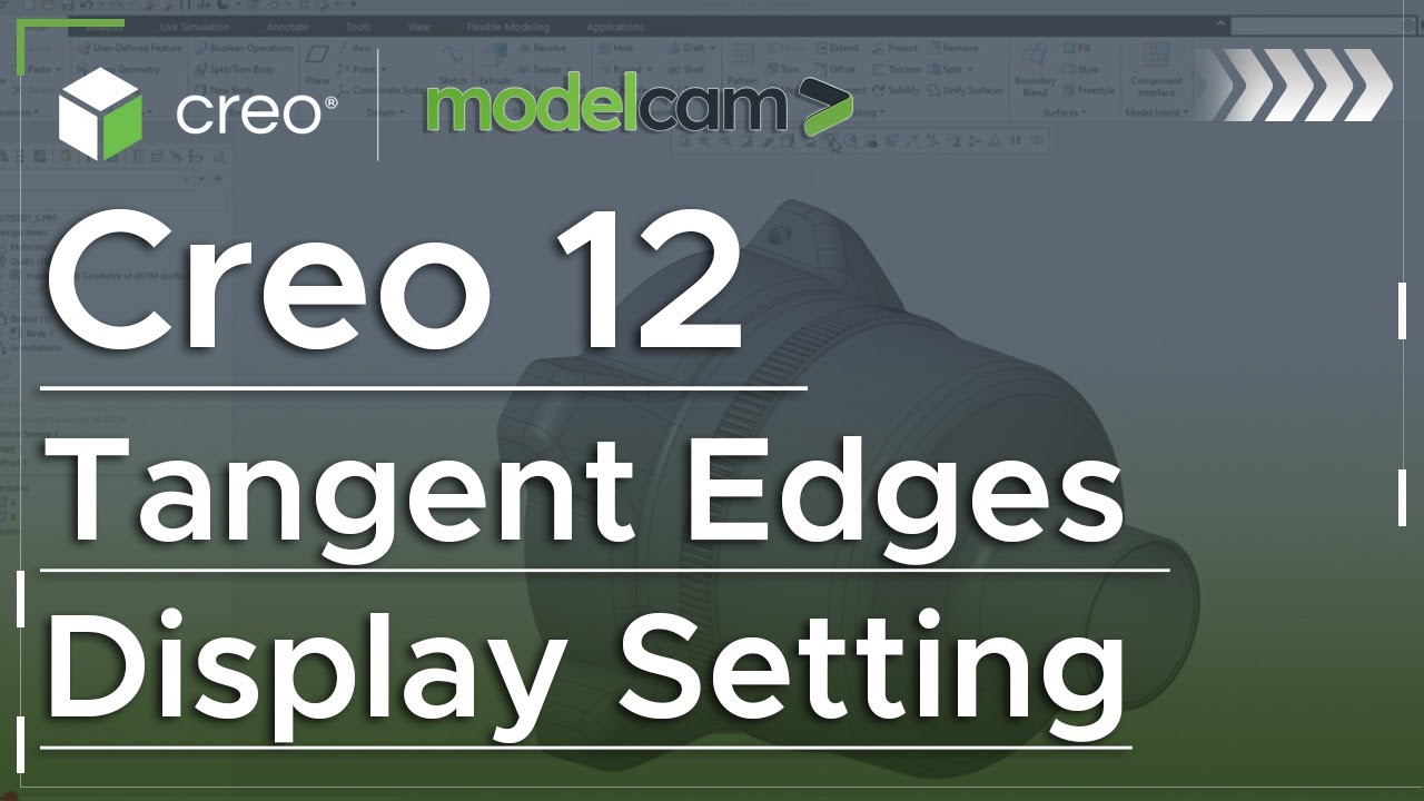 Tangent Edges Display in Creo 12 | New Graphics Toolbar Feature
