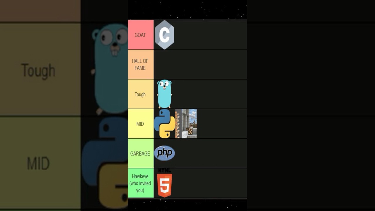 From Python to Minecraft Code Blocks… (Programming Language Tier List 2)
